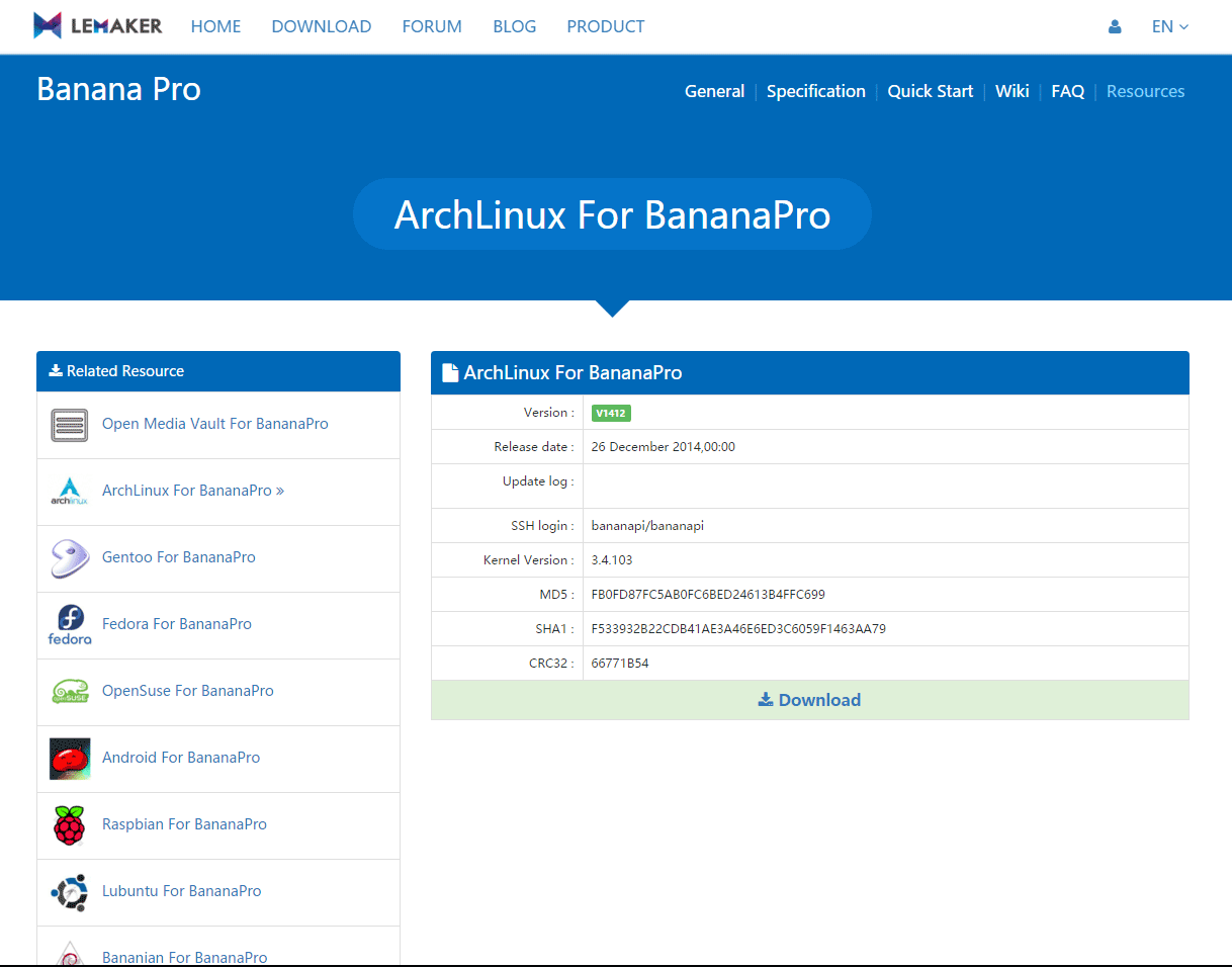 Install Arch Linux on Banana Pi Pro