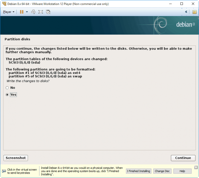 Install Debian Virtual Machine in VM Workstation Player