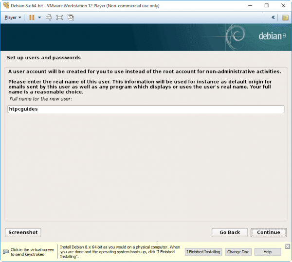 Install Debian Virtual Machine in VM Workstation Player