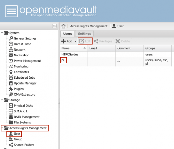 Install OpenMediaVault Raspberry Pi NAS Server Minibian