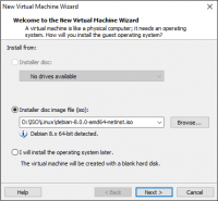Install Debian Virtual Machine in VM Workstation Player